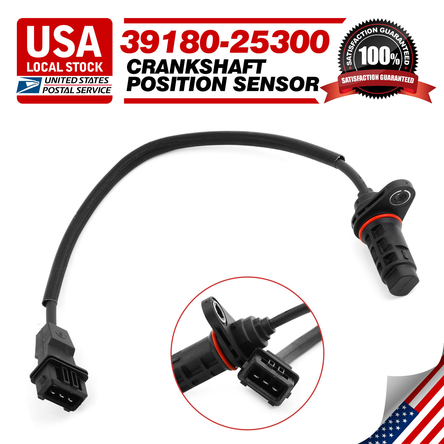1 x Crankshaft Position Sensor 39180-25300 3918025300 Fit For Hyundai ...