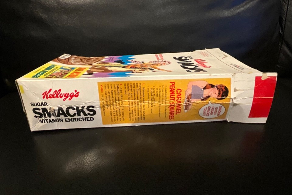 1972 KELLOGG’S SUGAR SMACKS CEREAL BOX -Rare vintage American Indian ...