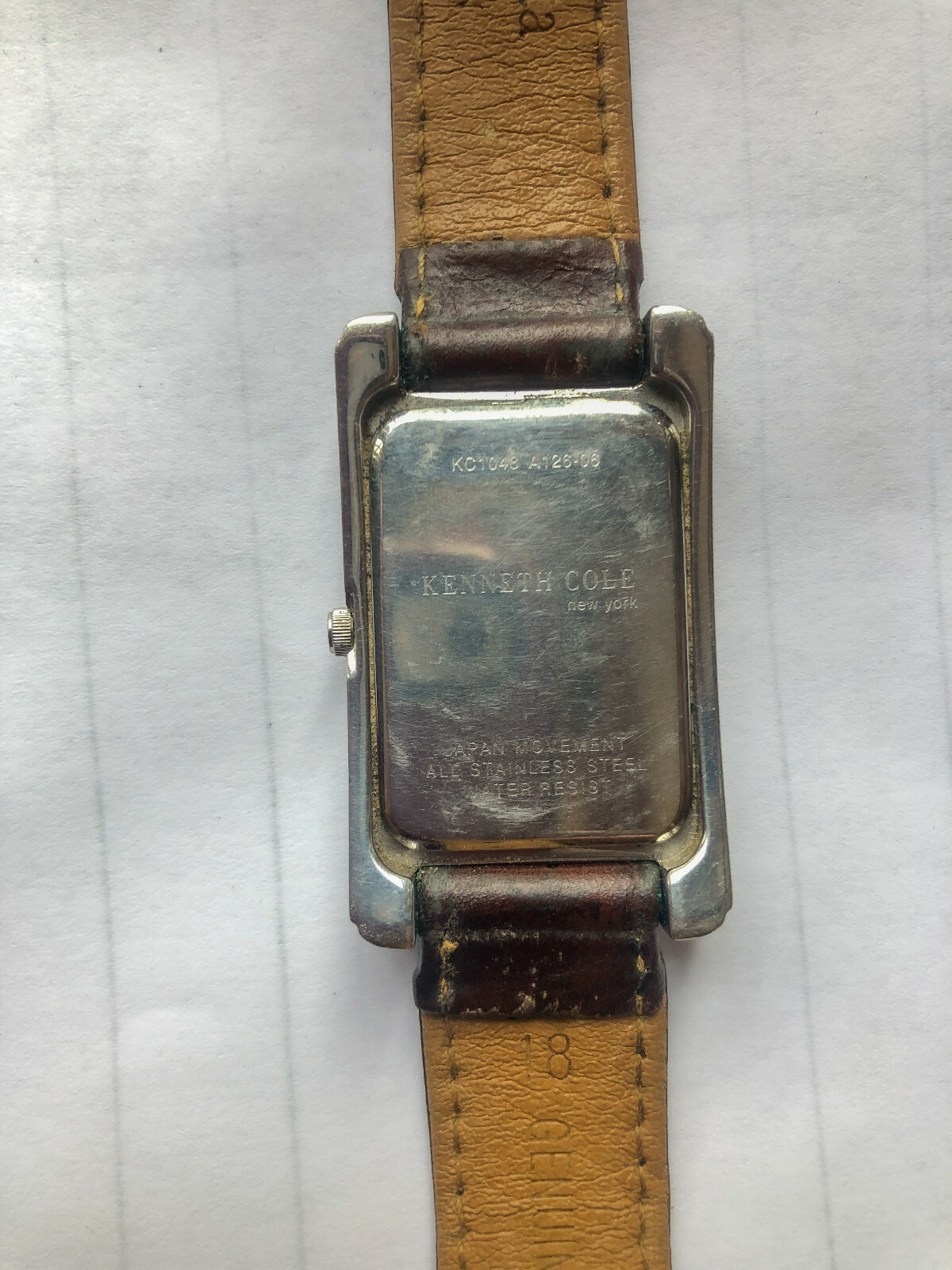 Kenneth Cole New York Men’s Leather Band Wrist Watch KC 1048 Roman ...