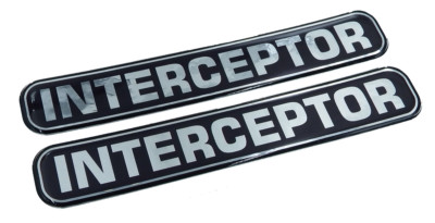 Interceptor, Police, Domed Decal Emblem chrome car biker stickers 5"x 0 ...