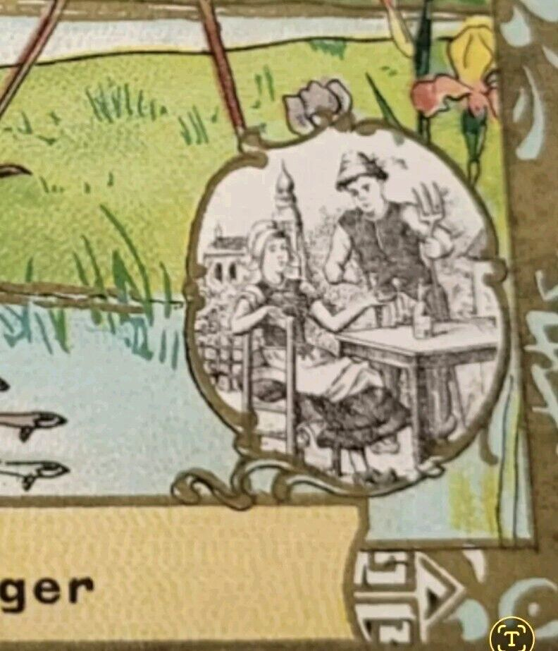 1800s Heron Bird by Press J.E. Goossens Brussels Ad Dutch Trade Card | eBay