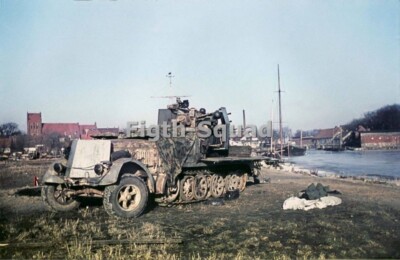 WW2 Picture Photo Russia 1945 German Quadruple flak self propelled gun ...