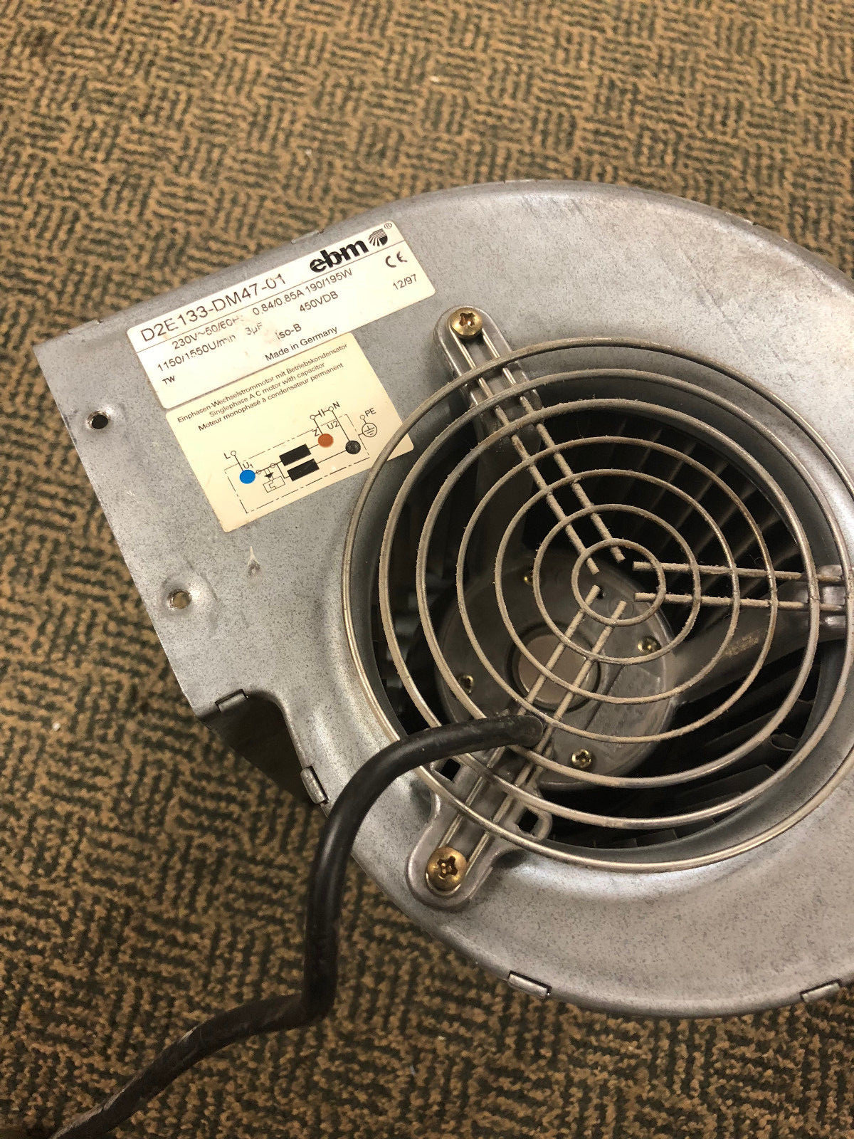 EBM D2E133-DM47-01 Blower Fan 230V | eBay