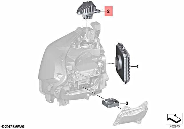 Genuine LED module daytime driving lights Left BMW F22 F23 F87 218d ...