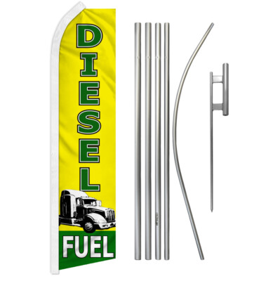 Diesel Fuel Swooper Flutter Feather Advertising Flag Kit Gas Station ...