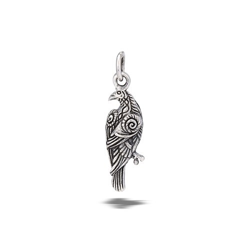 Sterling Silver Small Raven Pendant | eBay