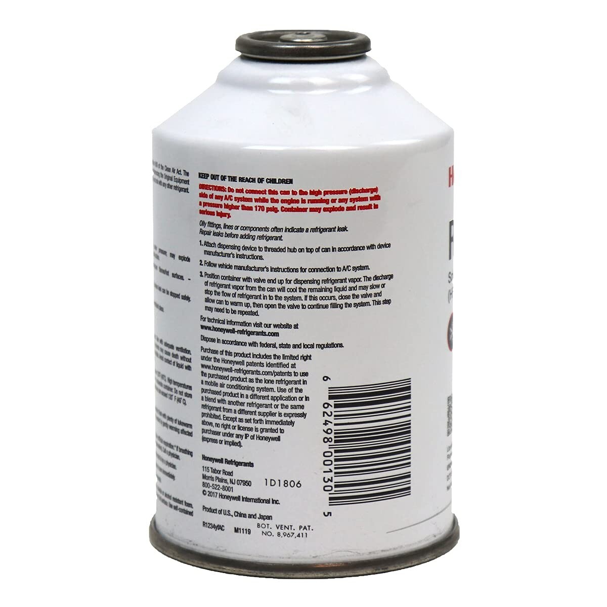 ZeroR® Genuine R1234YF in 8oz SSV Cans | Cans with Zeror Service Label ...