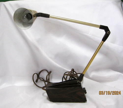 Vintage Mid Century Modern Tensor Desk Lamp Model 7100 MCM Gold Metal ...