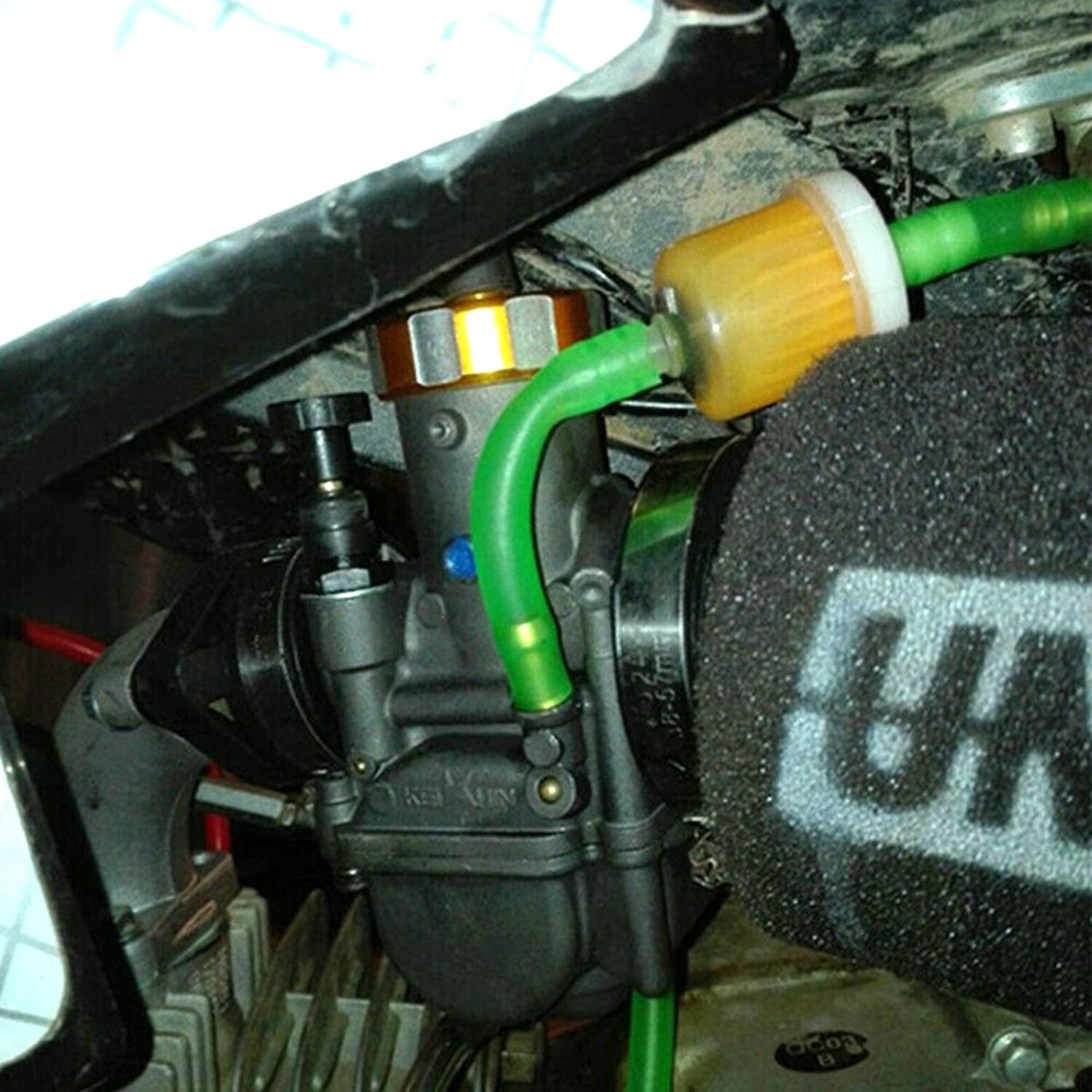 10PCS Motor Small Engine Inline Gas Oil Fuel Filter | 1/4'' Line 6-7mm ...