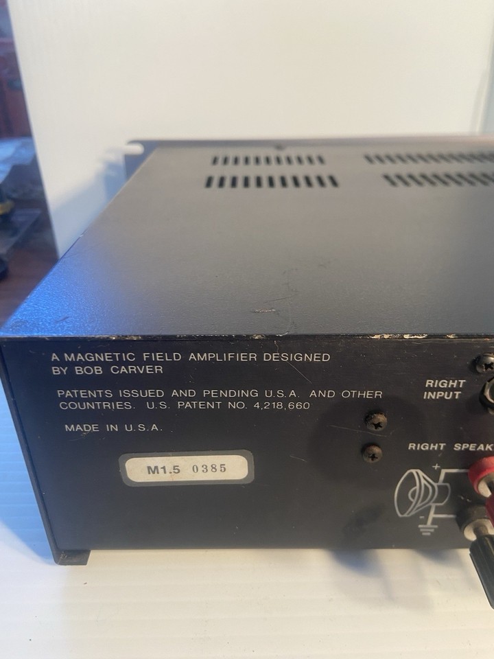 VINTAGE MODEL M 1.5 CARVER MAGNETIC FIELD POWER AMPLIFIER 1200 WATTS | eBay