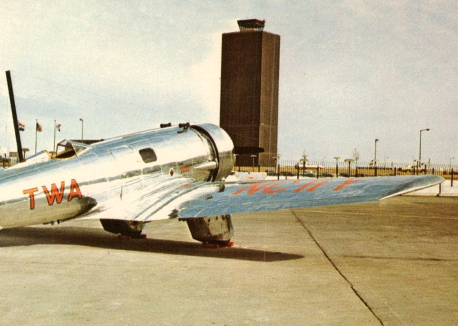 Postcard Aircraft TWA Northrop Alpha 1931 Mail Plane Control Tower Ramp ...
