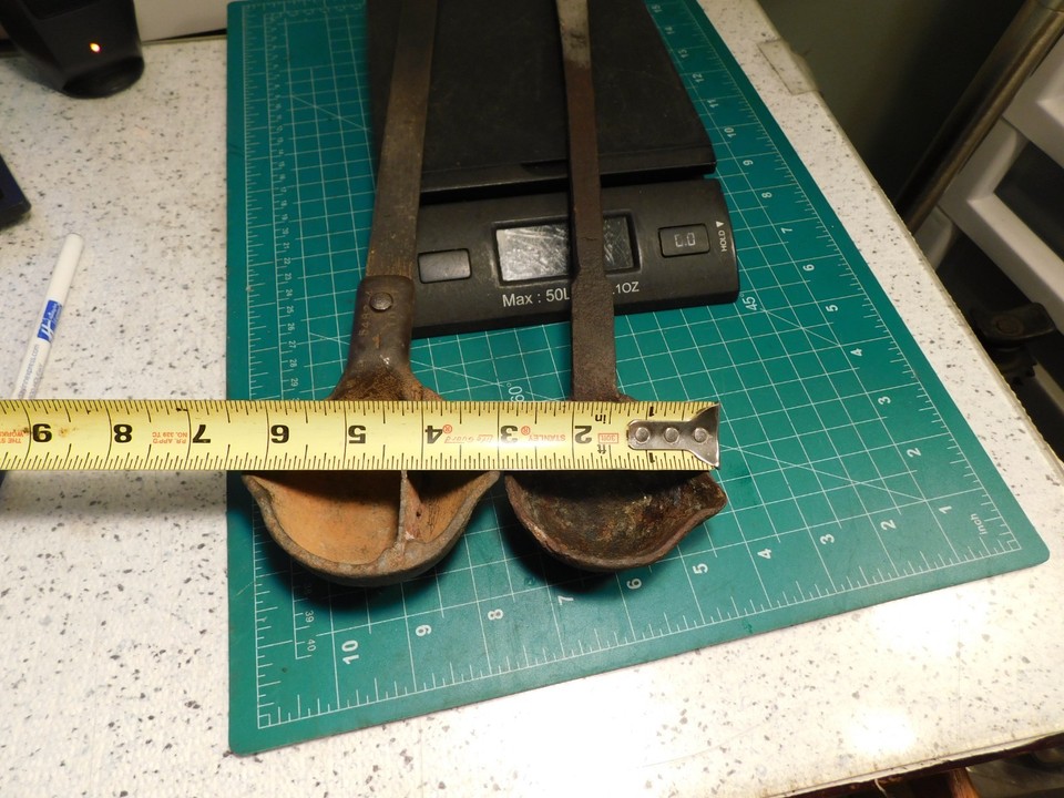 2-Cast Iron Lead Smelting Dipping Pourers Ladles | eBay