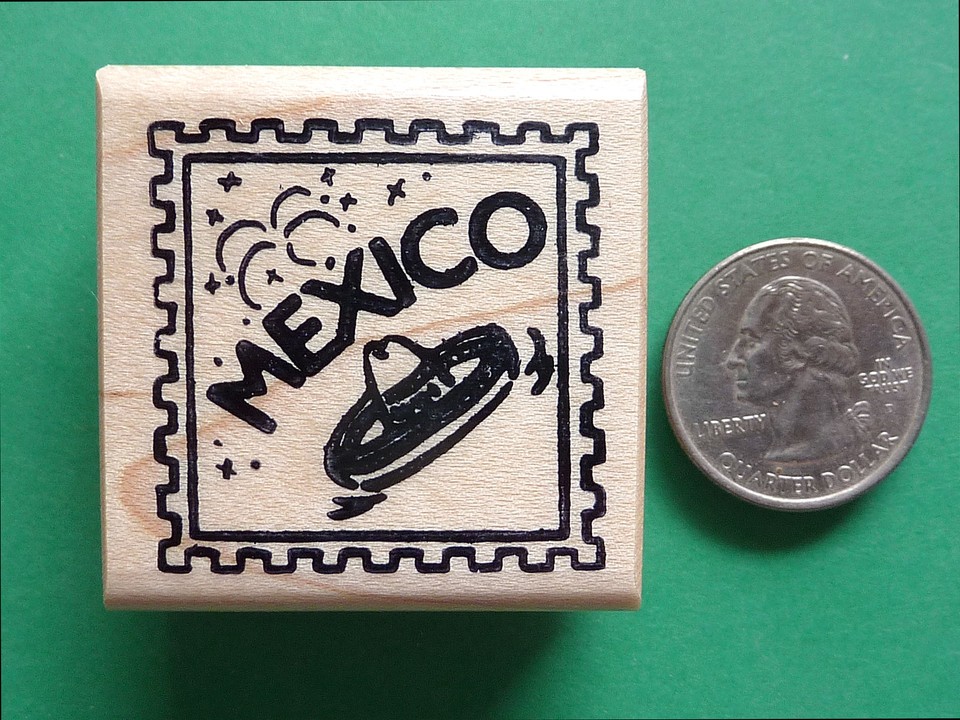 Country and Continent Passport Stamp Frame Rubber Stamps, wood mtd ...