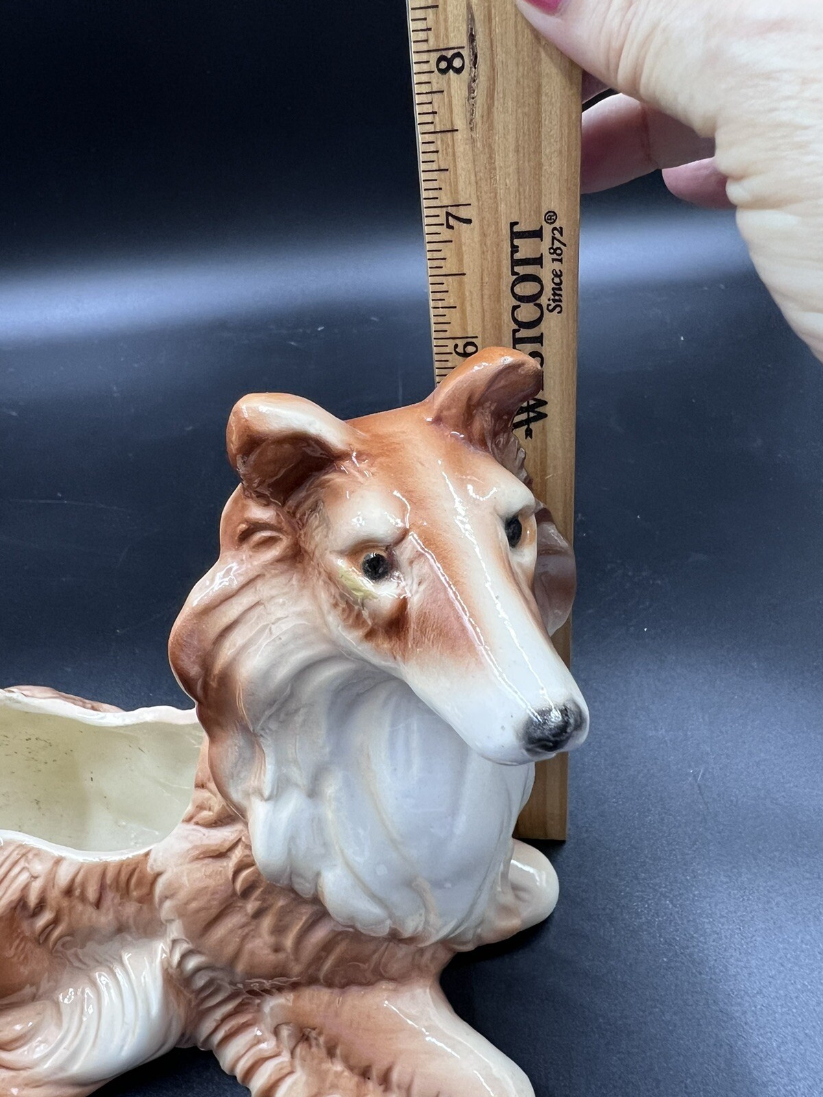Vintage Maddux of California Ceramic Rough Collie Dog Planter Decor 8 ...