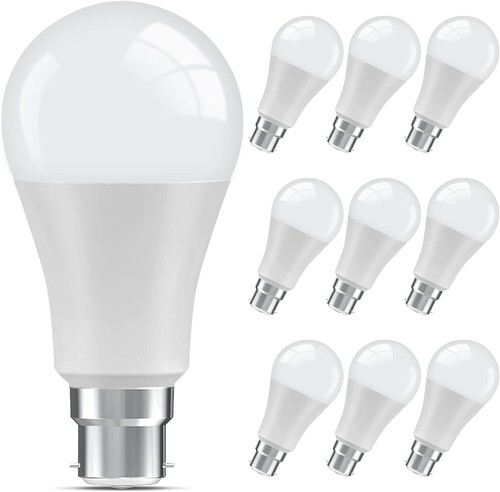 10X GLS B22 BAYONET CAP LED 8W = 60W LIGHT BULBS LAMP COOL WHITE ...