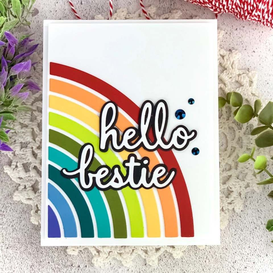 Hello Beautiful Sentiment Words w Shadows Cutting Dies – Lovely ...