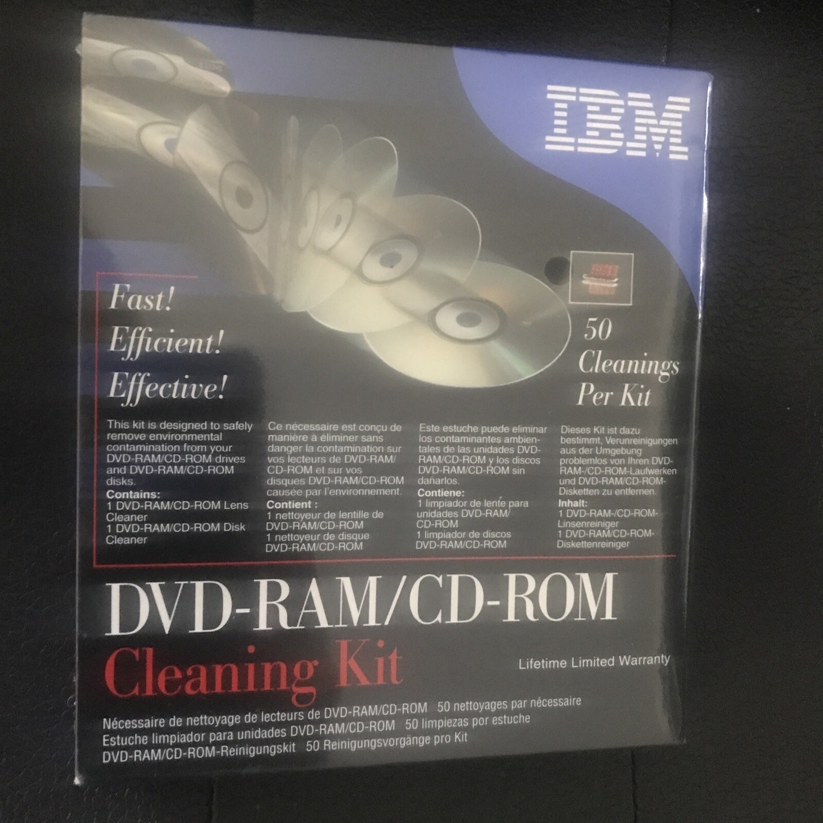 IBM DVD-Ram CD-Rom Cleaning Kit New Retail 19P0489 | eBay