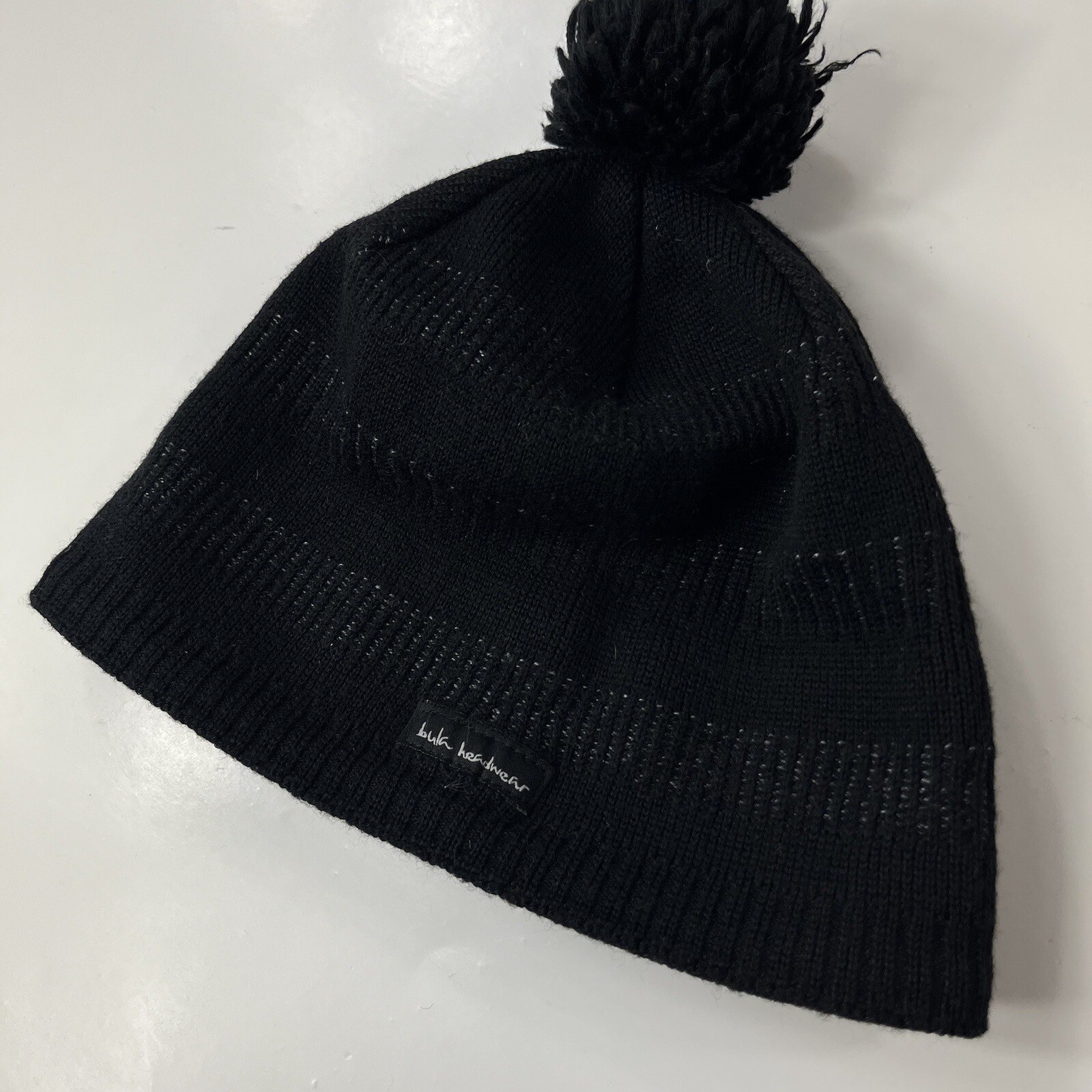 Bula Beanie Pom Skull Cap Black Stripe Canada Made Ski Hiking Outdoor ...