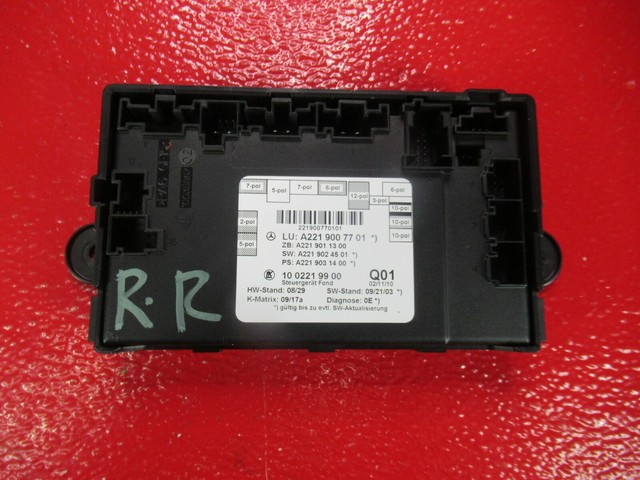 Right Rear Door Module Computer MERCEDES W221 S400 S550 S63 OEM ...