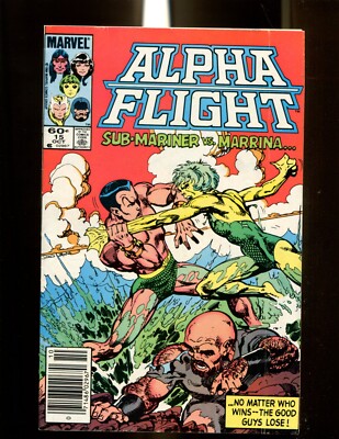 ALPHA FLIGHT 15 (5.5) NEWSSTAND SUB MARINER VS MARRINA MARVLE (B073) | eBay