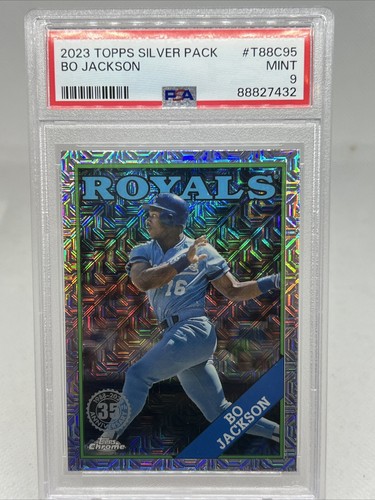2023 Topps Silver Pack Mojo Refractor 1988 Bo Jackson PSA 9 MINT | eBay