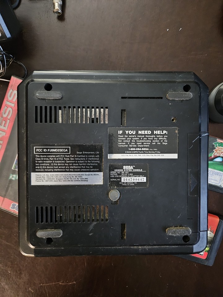 Sega Genesis Model 2 System Console Lot of 6 Games 2 Controllers | eBay