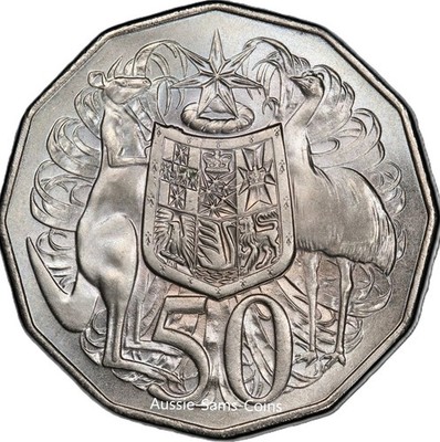 1983 Australia Uncirculated 50c Fifty Cent Coin Elizabeth II - Ex RAM ...