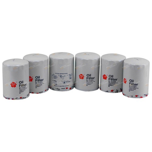 6 pack of Spin On Oil Filters - Sakura C1121 (Alternate Cross Reference ...