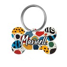 Funky Print Personalized Pet ID Dog Tag Name Plate Unique Design Trendy ...