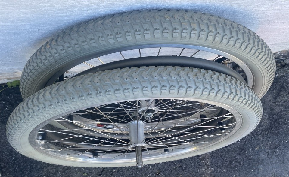 Used Sun Rims SW6000 Spoke Wheelchair Rims Plus 24" Nylon Air Filled ...