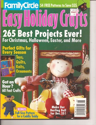 Family Circle Easy Holiday Crafts Magazine, 265 Projects, Fall 1998 | eBay