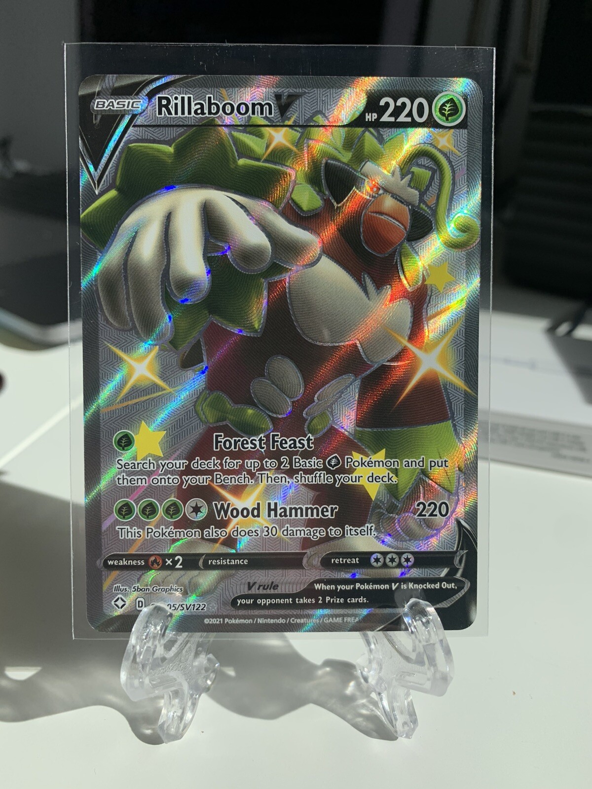 Rillaboom V SV105/SV122 Pokémon TCG Shining Fates Shiny Vault NM/M | eBay