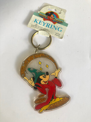 VINTAGE 70S Disneyland Fantasia Mickey Mouse Wizard KeyChain Disney ...