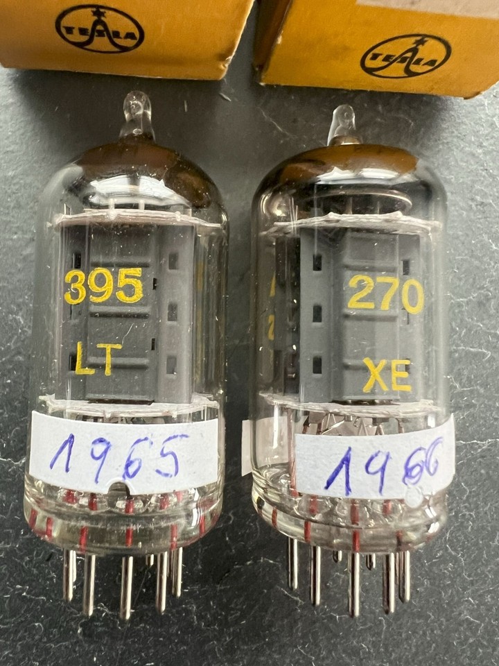 Balanced Matched pair ECC803S / ecc83 / e83cc TESLA Military - NOS 1965 ...