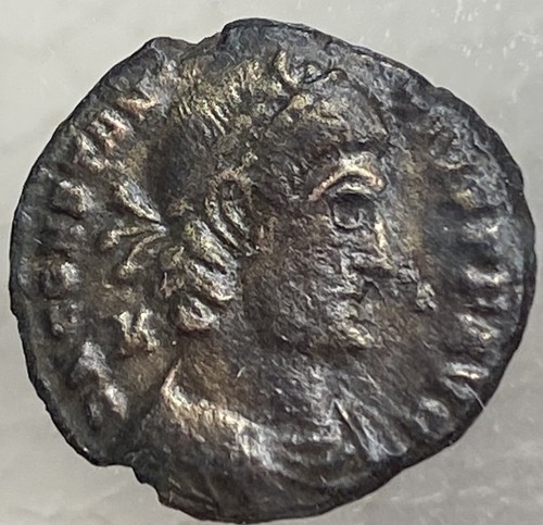 Ancient Roman Coin 353-354 AD Emperor Constantius II Soldier Spearing ...