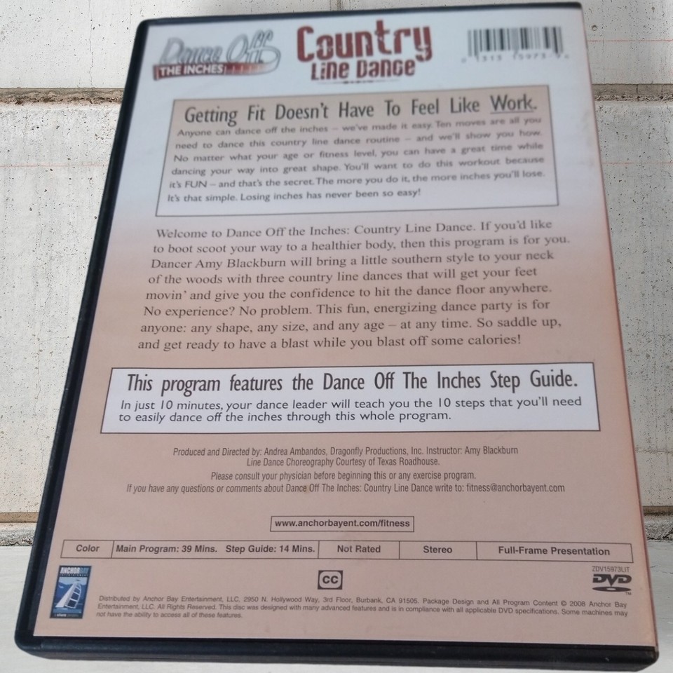 Dance Off the Inches: Country Line Dance (DVD, 2008) Tested & Works ...