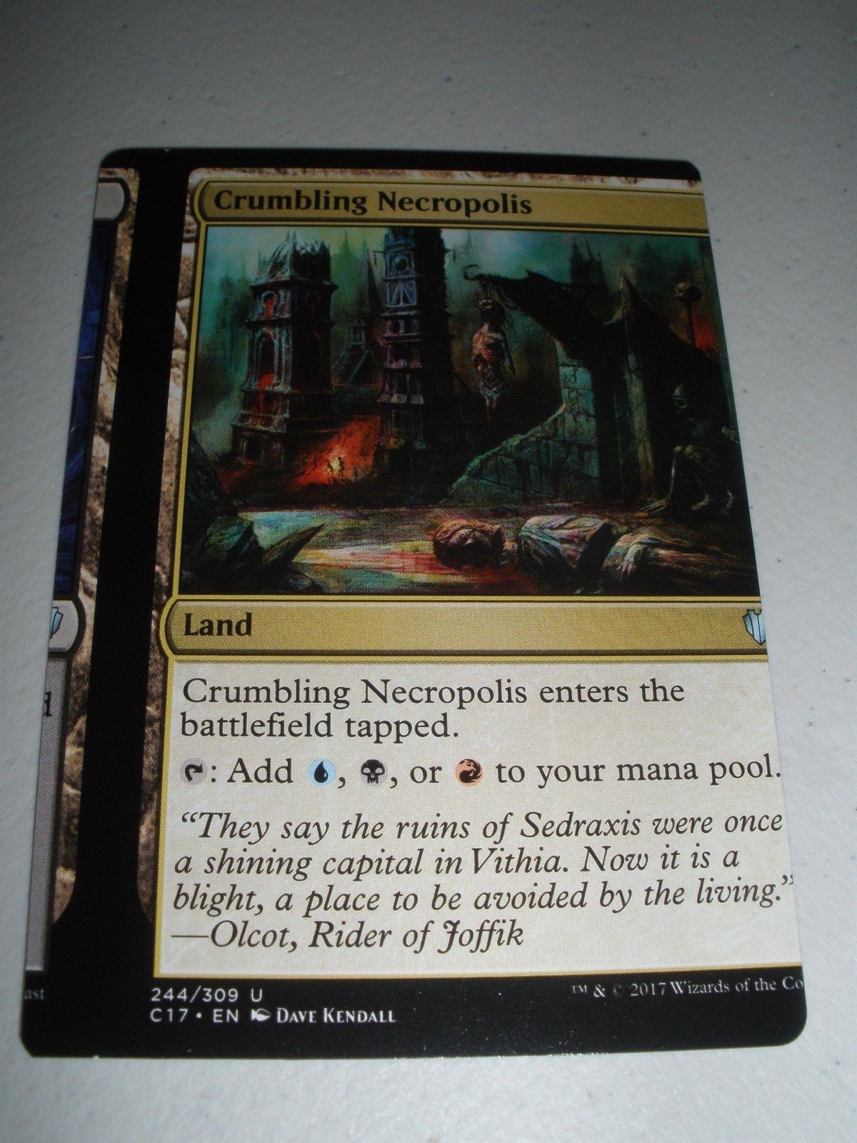 MTG Magic Commander Miscut Misprint Crumbling Necropolis x1 NM | eBay
