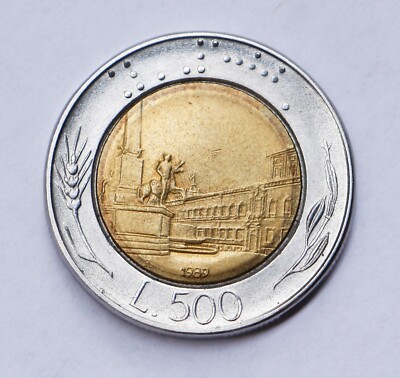 1989 L500 Lire Repubblica Italiana Coin | eBay