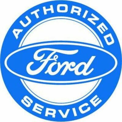 Ford Blue Oval Authorized Service Steel Sign - 12" FREE USA SHIPPING ...