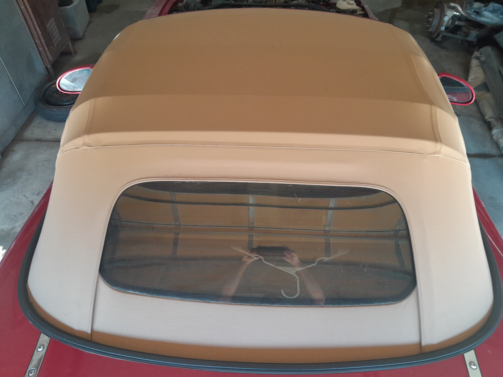 1999-2005 MAZDA MIATA CONVERTIBLE TOP CANVAS WITH FRAME TAN 2000 2001 ...