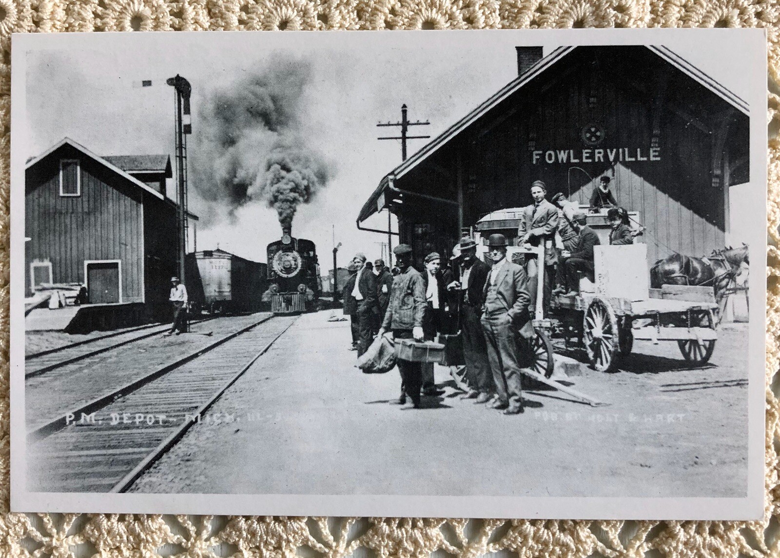 Fowlerville Michigan | Train station | Real Photo Postcard Reprint | eBay