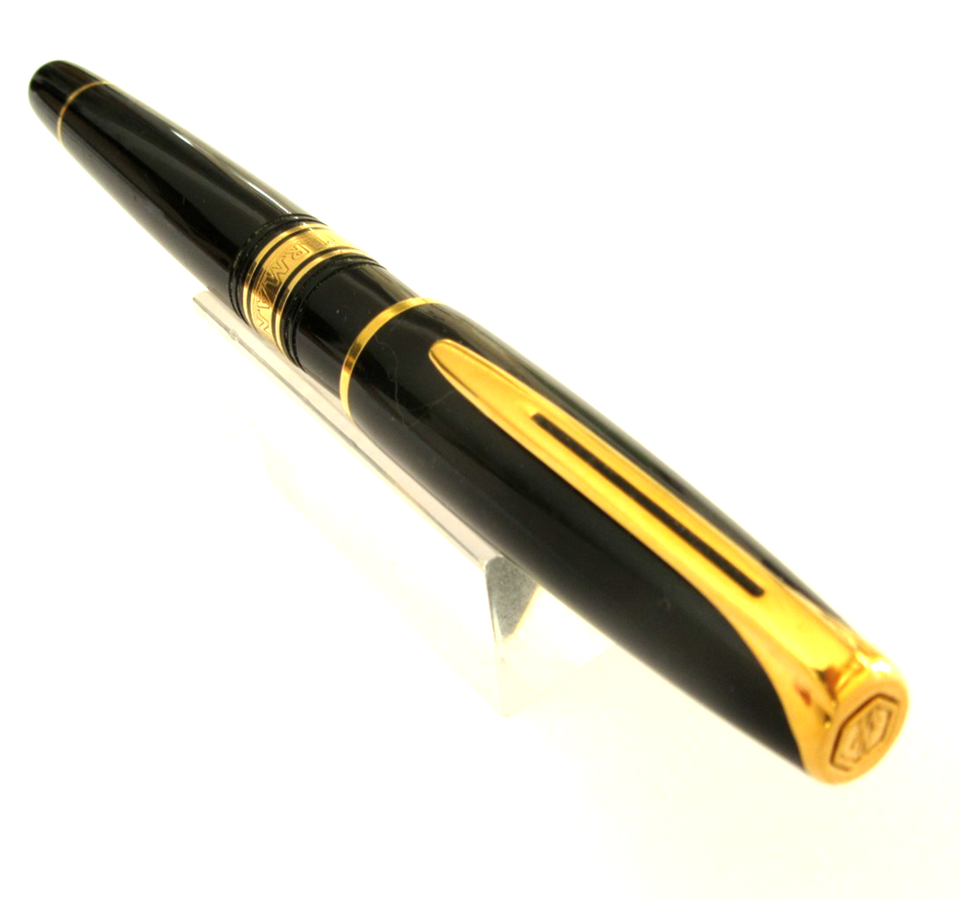 Prestige Fountain Pen Waterman Model Charleston Gold 18K Black Q264 | eBay