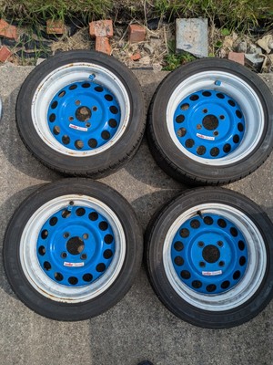 Weller Racing Steel Wheels (X4) 13" 4x95.25 / 4x3.75" Triumph MGB FF ...