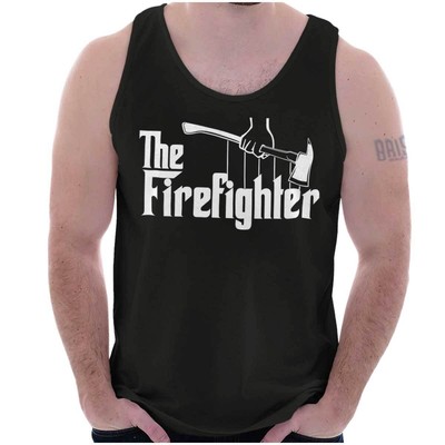 Funny First Responder The Firefighter Tank Top Sleeveless Tee Men | eBay