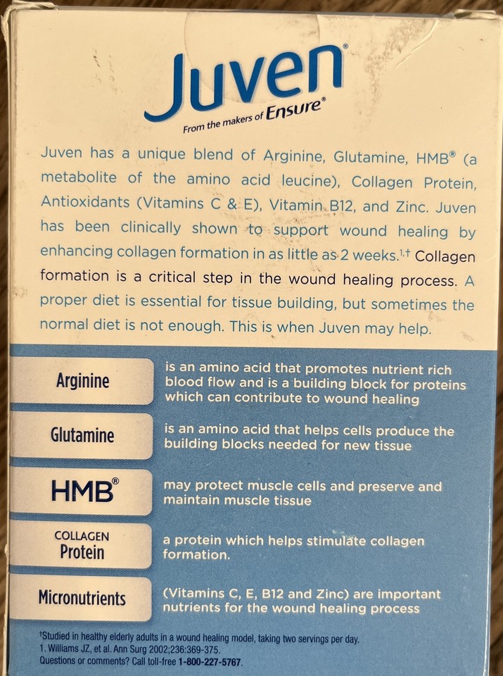 Juven Ensure Therapeutic Nutrition Powder Fruit Punch 8 Packets Exp 8/ ...