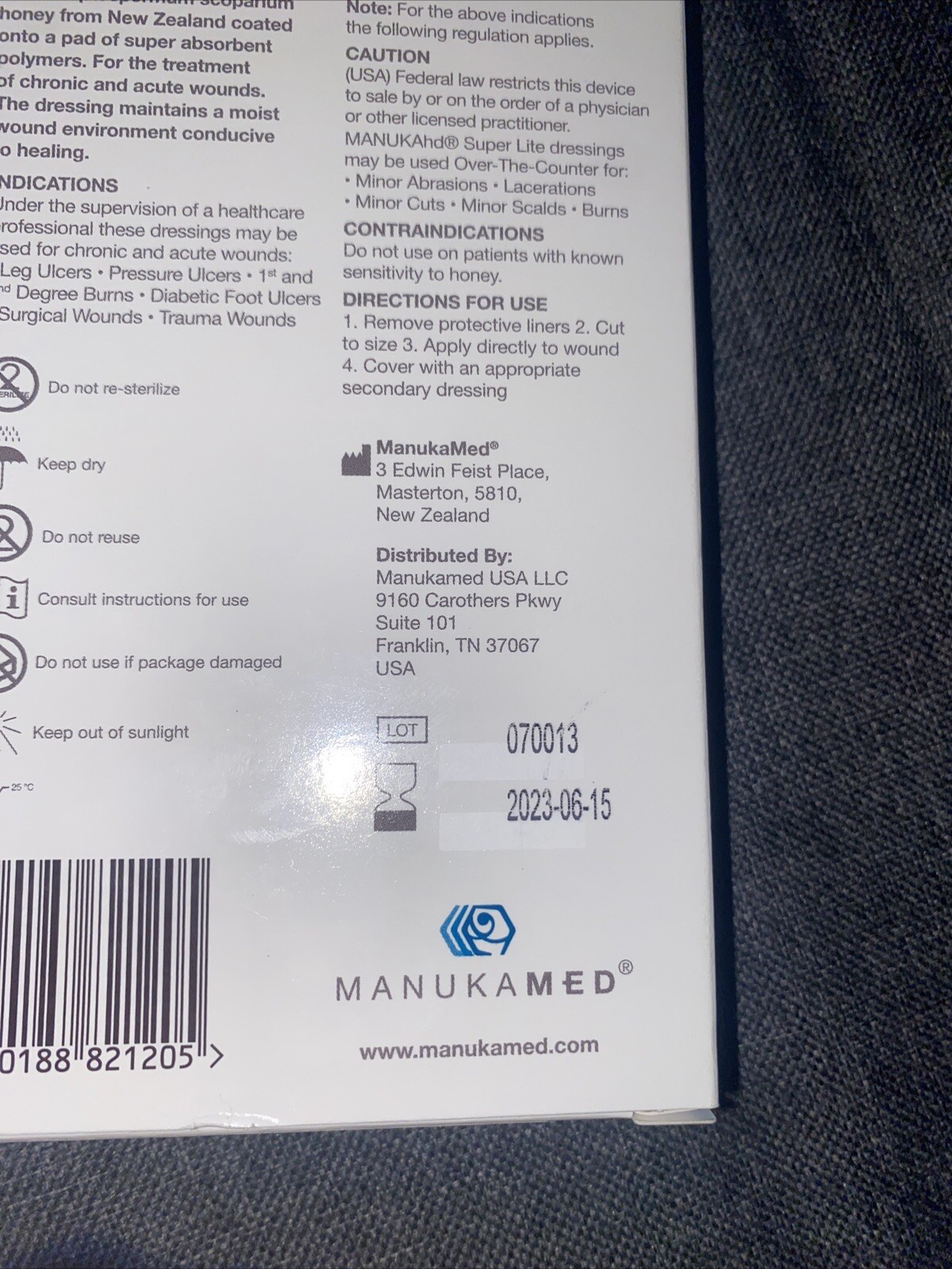MANUKAMED 1 BX/10 EA MANUKAhd Super Lite 2" x 2" MM0070 | eBay