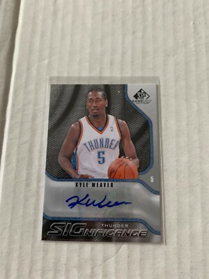 Kyle Weaver 2009-10 SP Game Used Edition Auto Card #5 | eBay