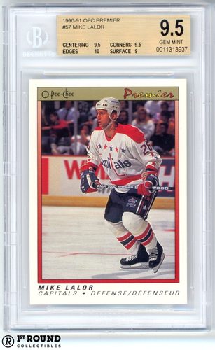 Mike Lalor RC BGS 9.5: 1990-91 OPC Premier Rookie Card | eBay