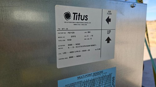 New Titus DTFS Fan Powered Terminal Unit | eBay