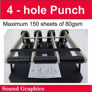 Heavy Duty Power 4 Hole Punch Capacity 150 sheets of 80gsm paper | eBay